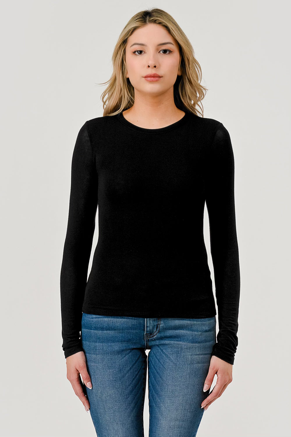 Double layered Hacci Long Sleeve Top – Launch Boutique